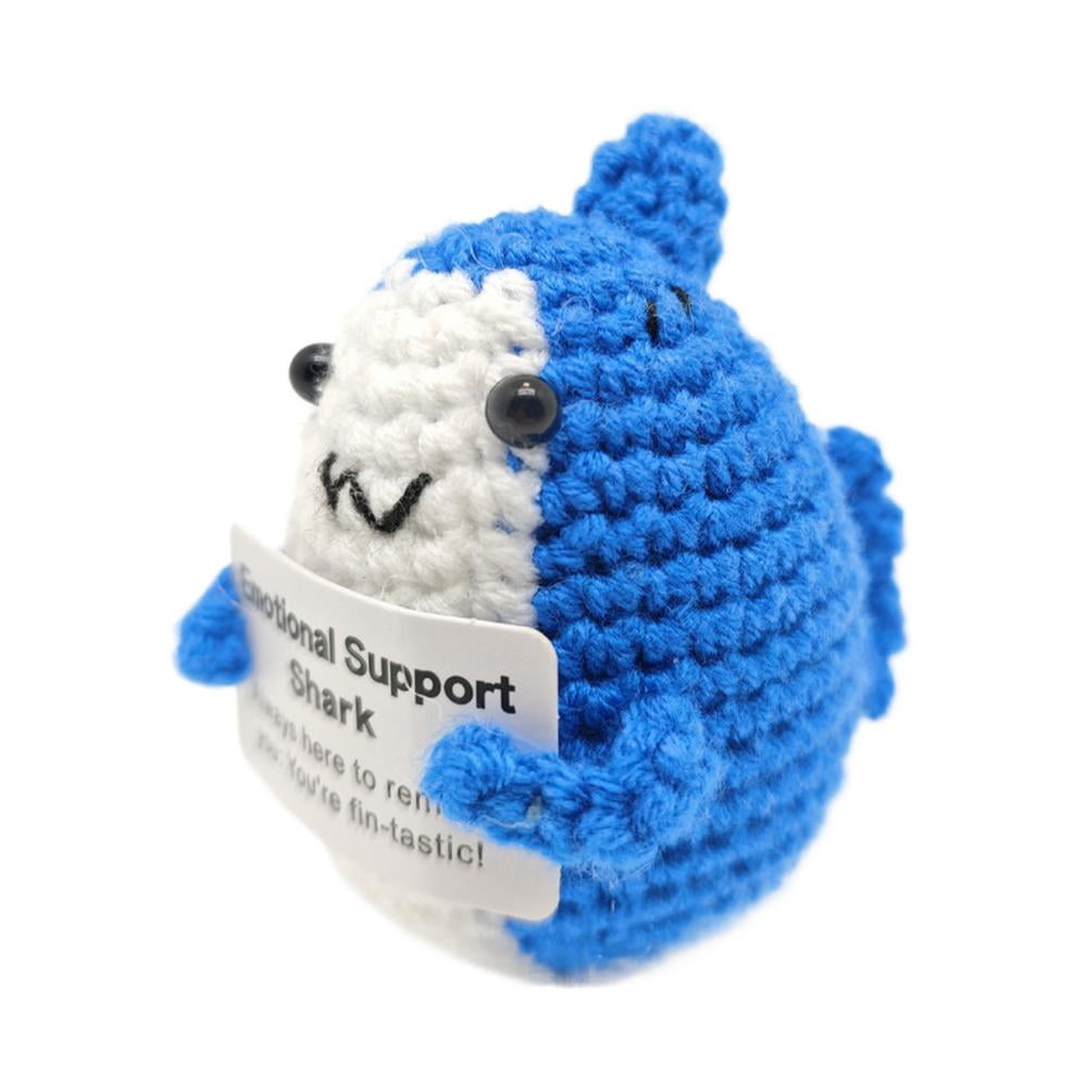 Curpgiee Emotional Support Shark Positive Crochet Animals Shark With ...