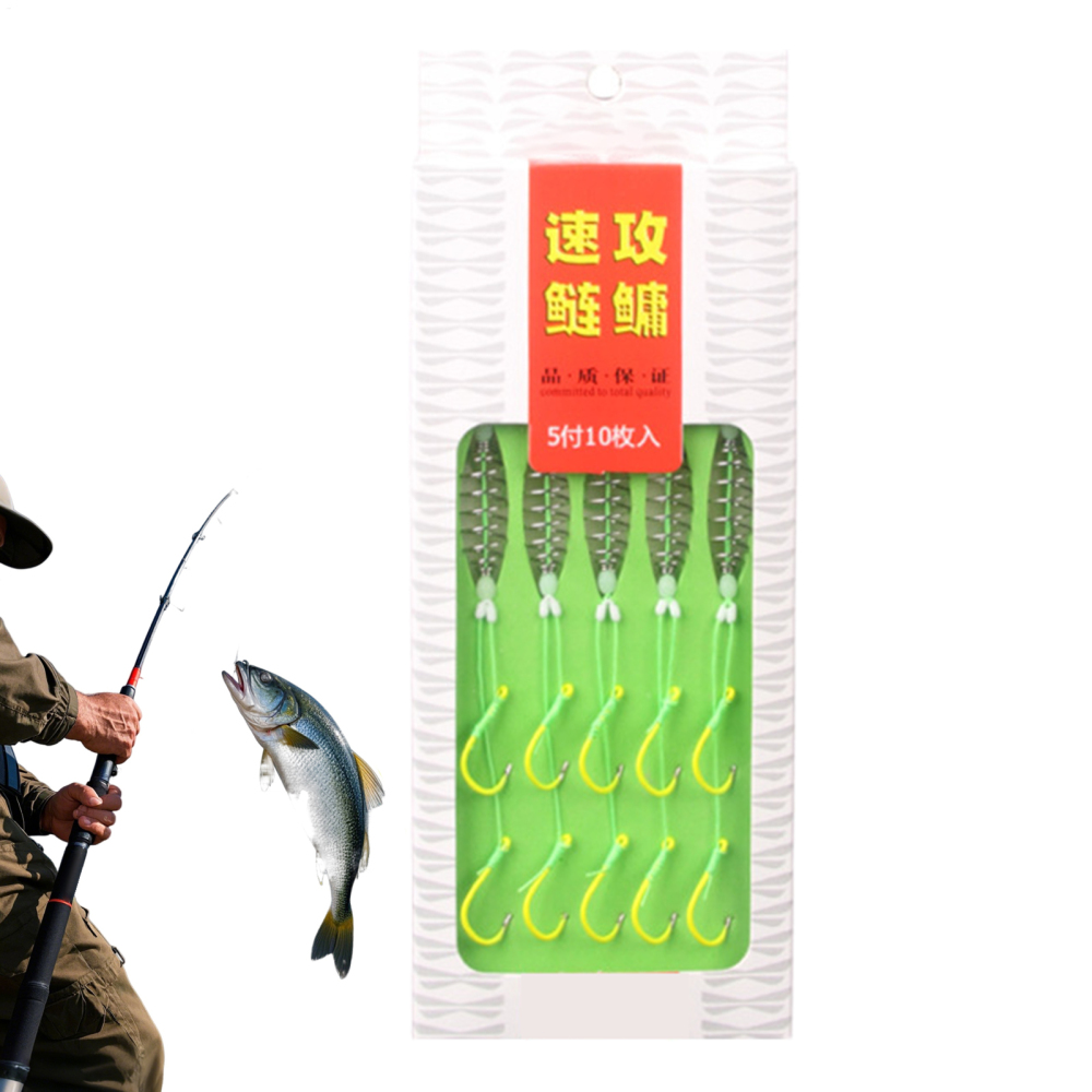 Curpgiee Fluorescent Fishing Hooks Replacement Hooks Fishing Bait ...