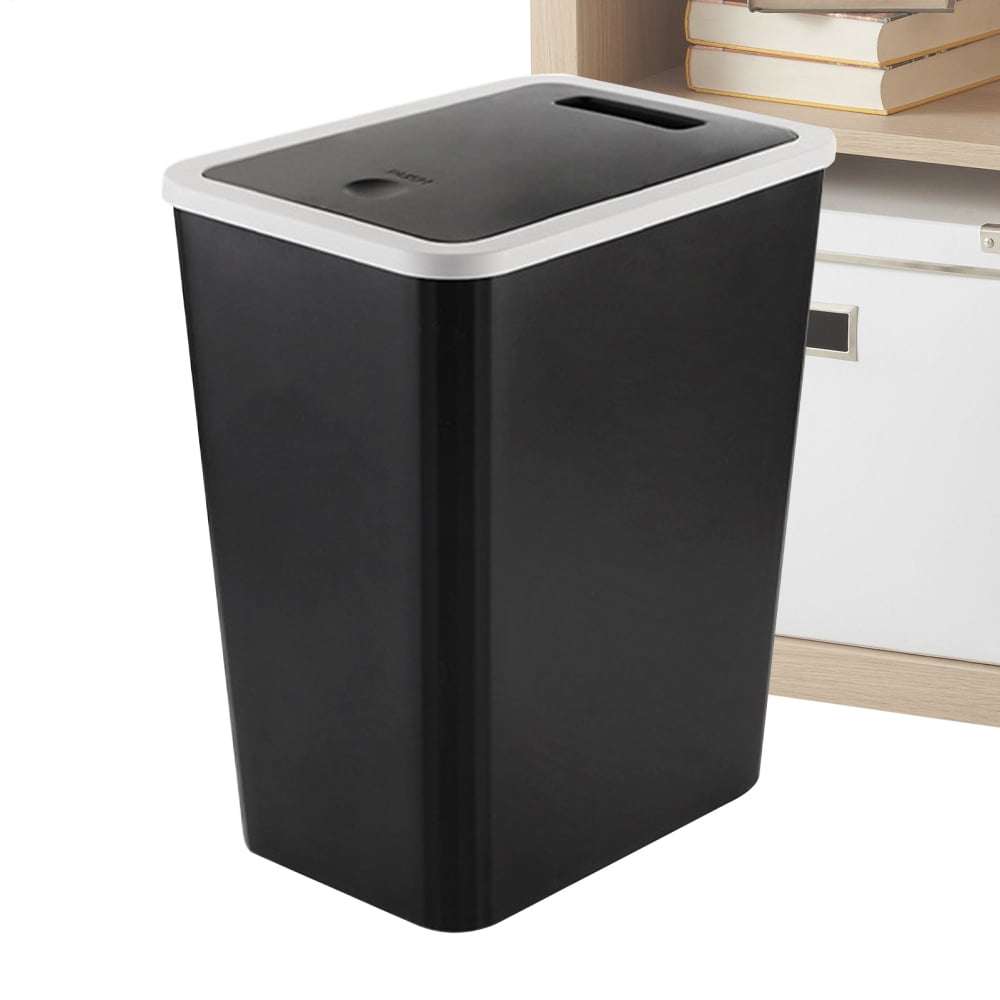 Curpgiee Kitchen Trash Can with Lid Rubbish Container Recycling Bin with Press Top Slim Modern ...