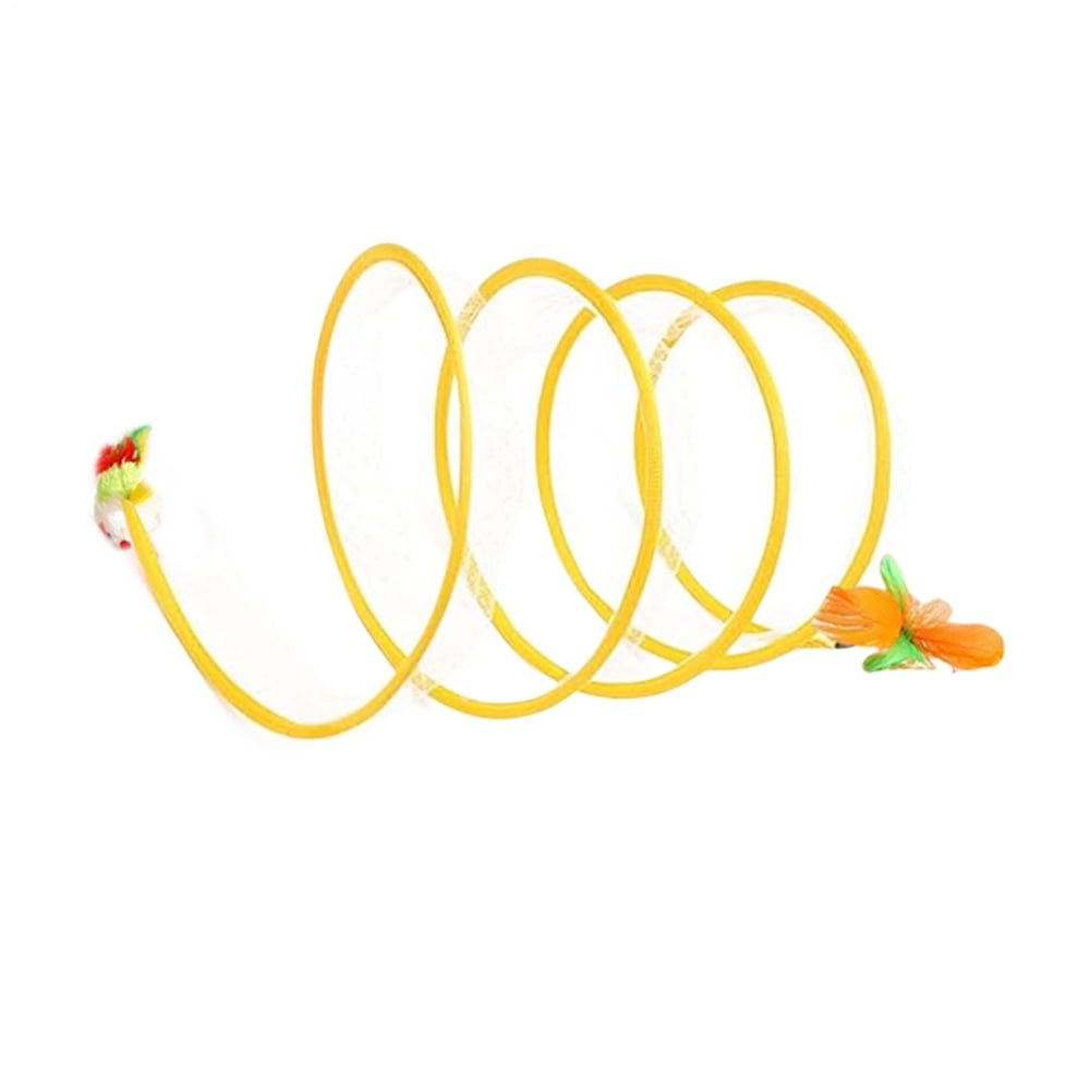Curpgiee Large Cat Tunnel Foldable Spiral Cat Tunnel Interactive Pet ...
