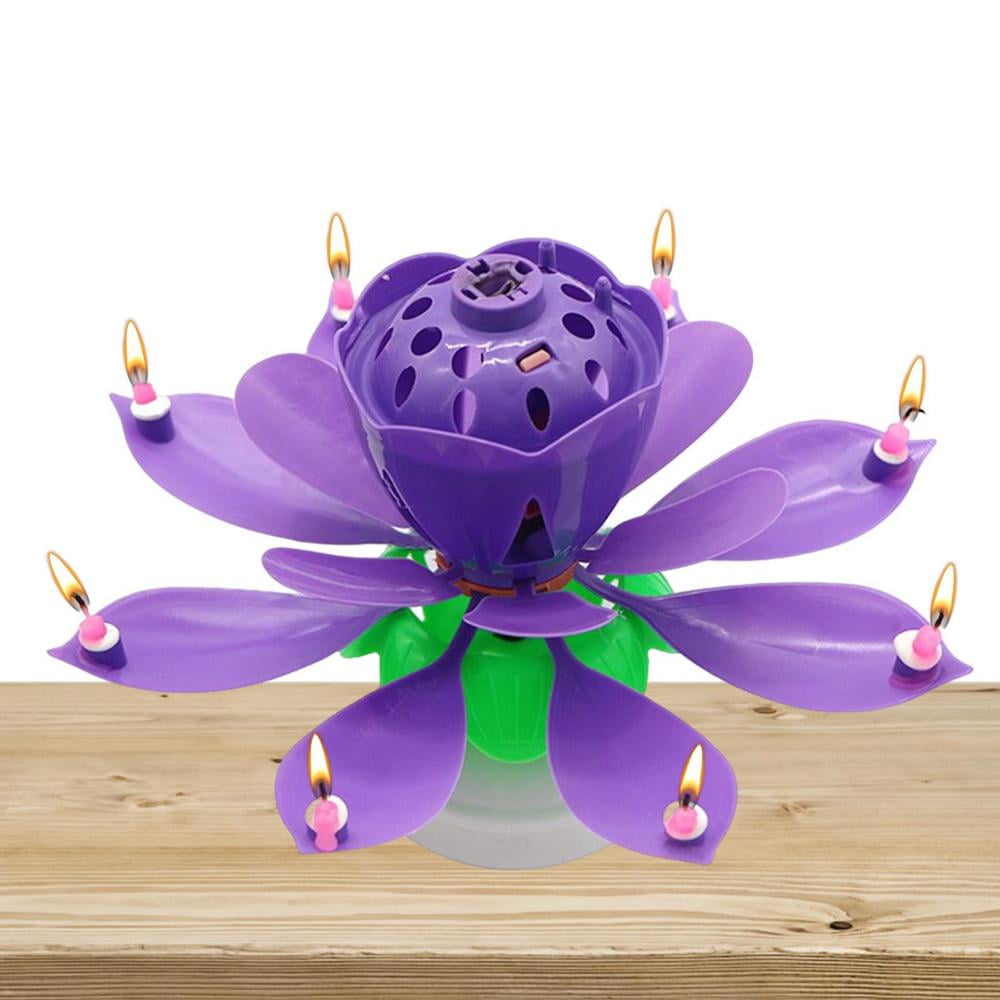 Curpgiee Musical Birthday Candle Creative Rotating Musical Candle ...