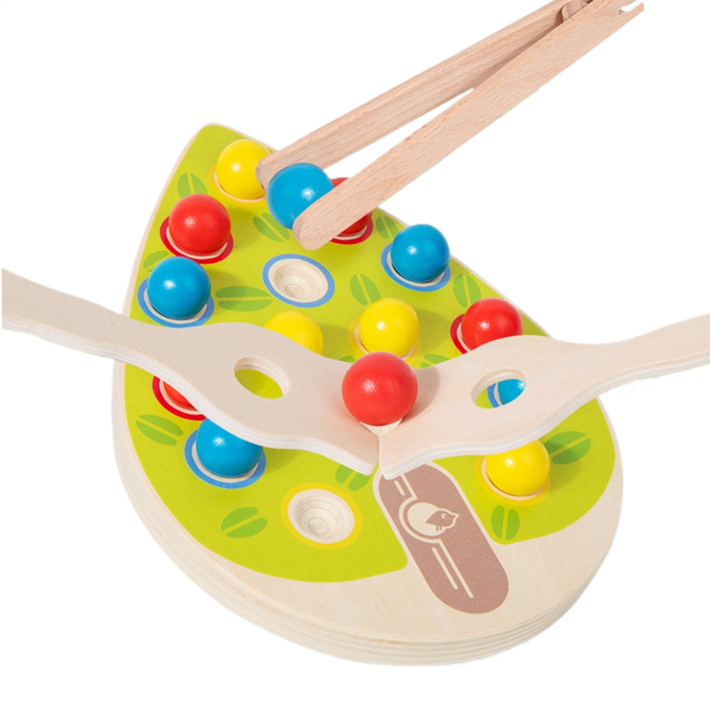 Curpgiee Panel Beads Game for Kids Wooden Clip Beads Panel Game ...