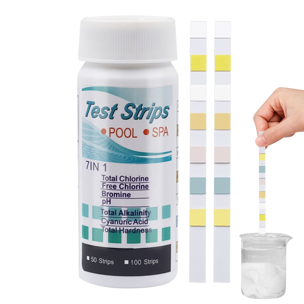 Curpgiee Pool Test Strips 100 Pieces Accurate Pool Aquarium Testing Kit ...