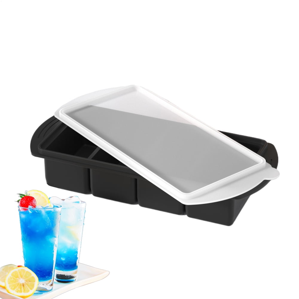 Curpgiee Silicone Freezer Mold Silicone Portion Freezing Trays 4-Cavity ...