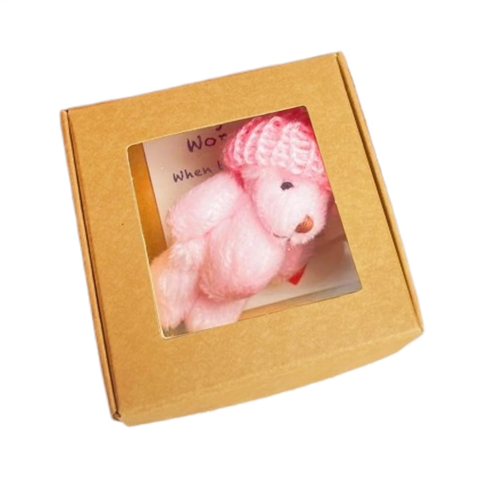 Curpgiee Stuffed Bear Handmade Small Stuffed Bear in Box Handmade Cute ...