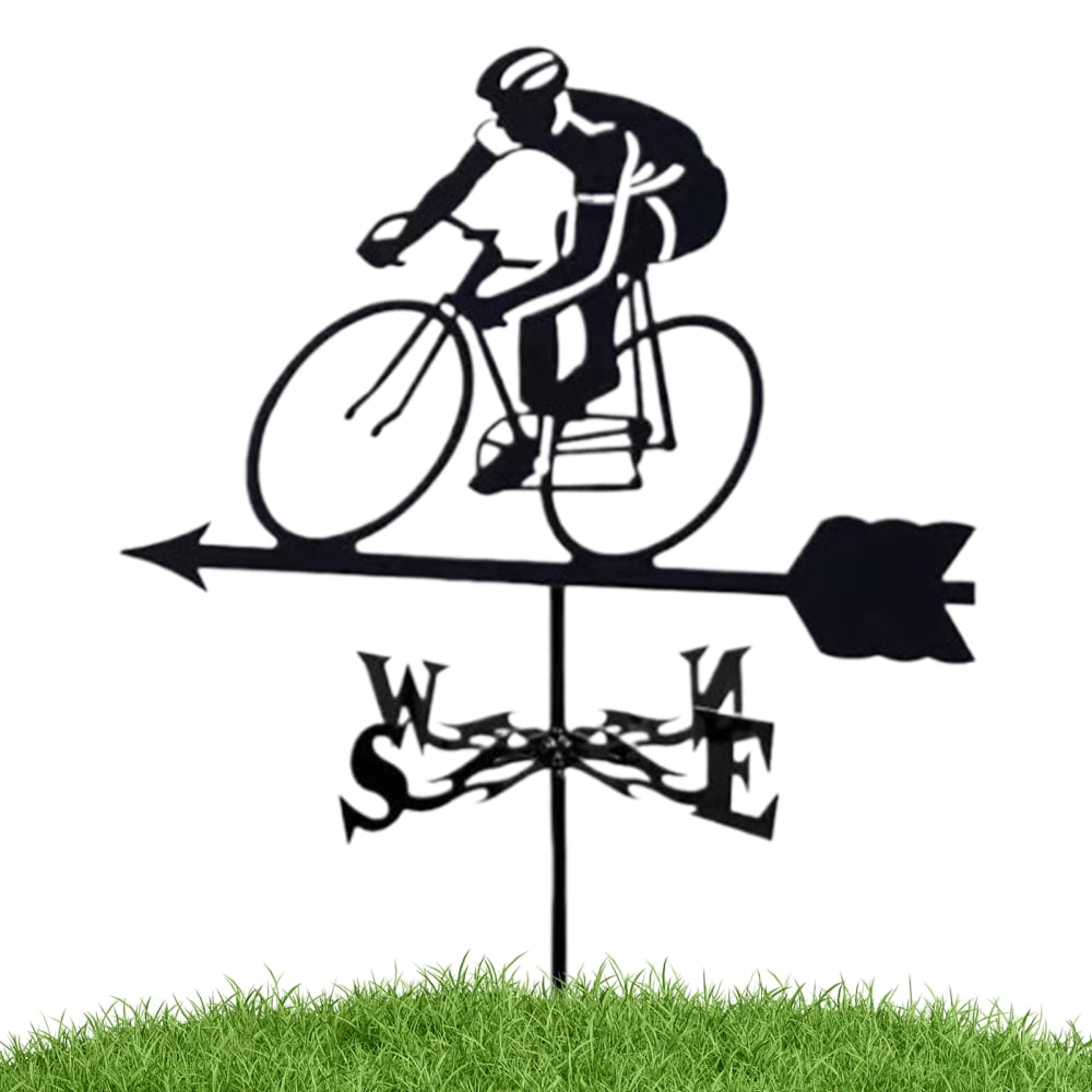 Curpgiee Weather Vanes Roof Mount Bike Riders Metal Weather Vane ...