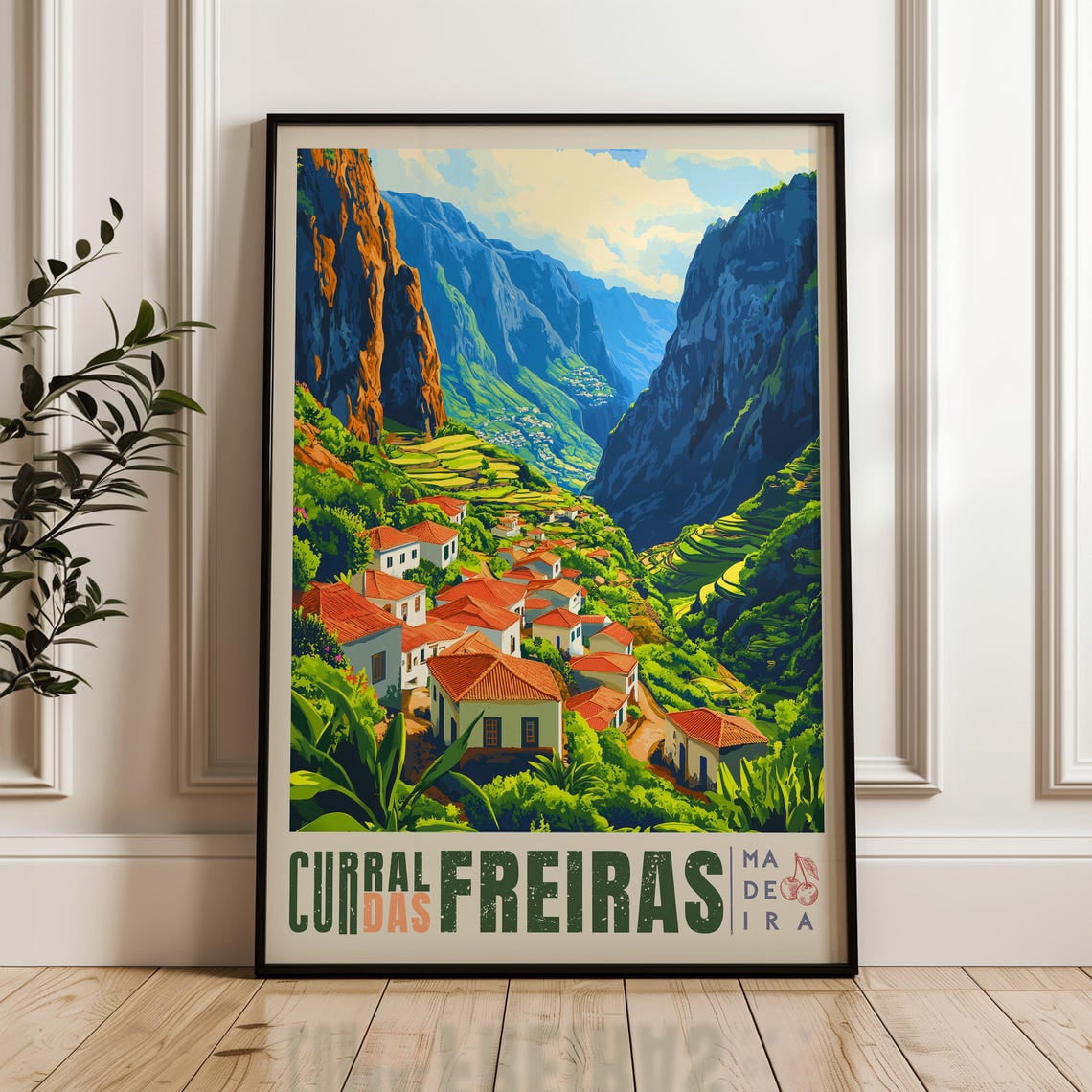 Curral Das Freiras Travel Poster, Portugal Wall Art Print, Câmara ...
