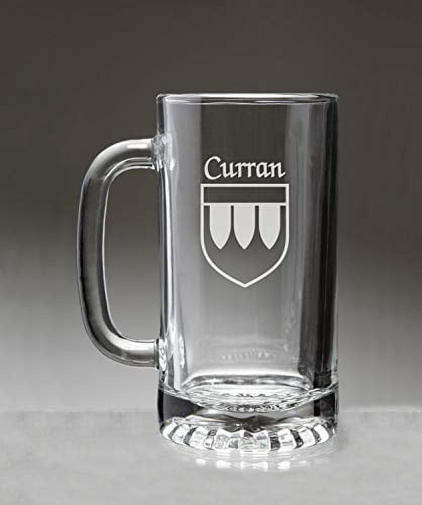 Curran Irish Coat of Arms Glass Beer Mug (Sand Etched) - Walmart.com