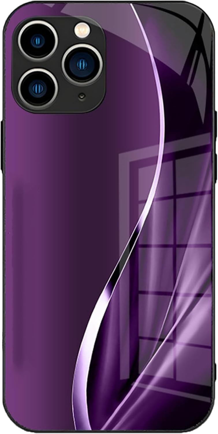 Curranet Dazzle Color Flow Case for iPhone, HD Glass Back Simple Case ...