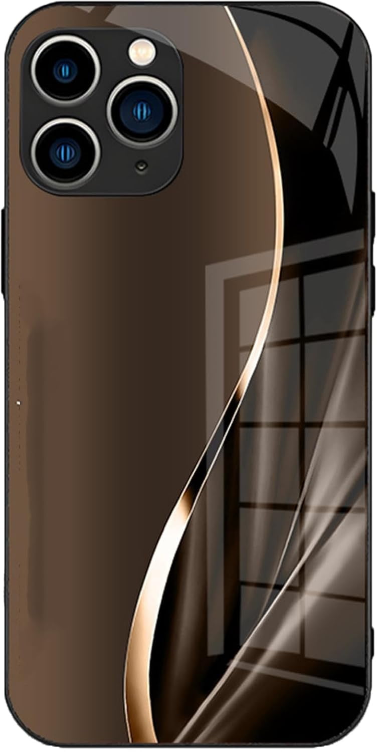 Curranet Dazzle Color Flow Case for iPhone, HD Glass Back Simple Case ...