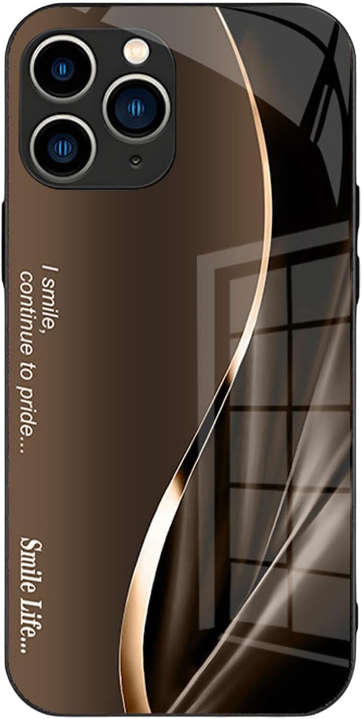 Curranet Dazzle Color Flow Case for iPhone, HD Glass Back Simple Case ...