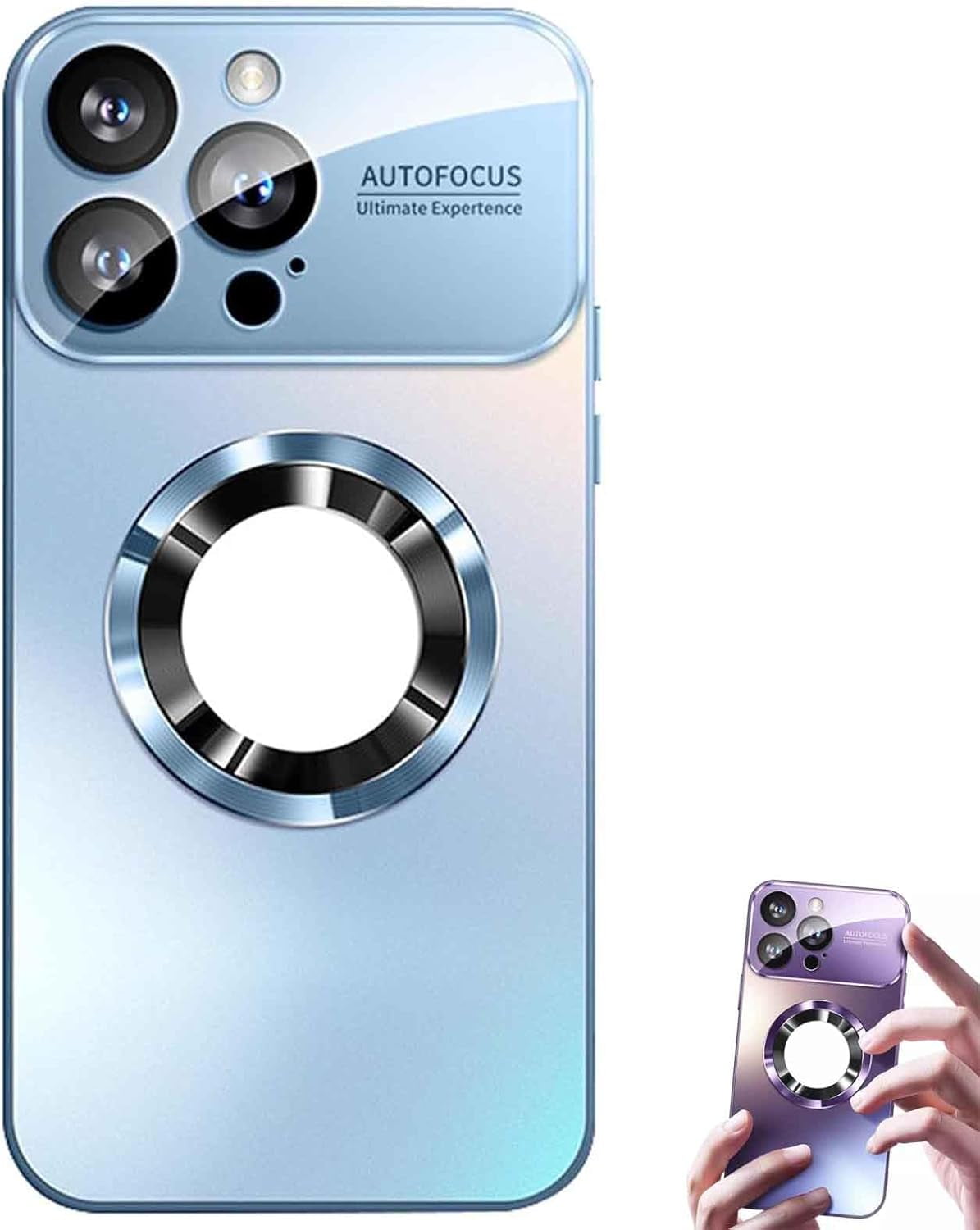 Curranet Lens Protection Hard Case for iPhone, Anti-Fingerprint Matte ...