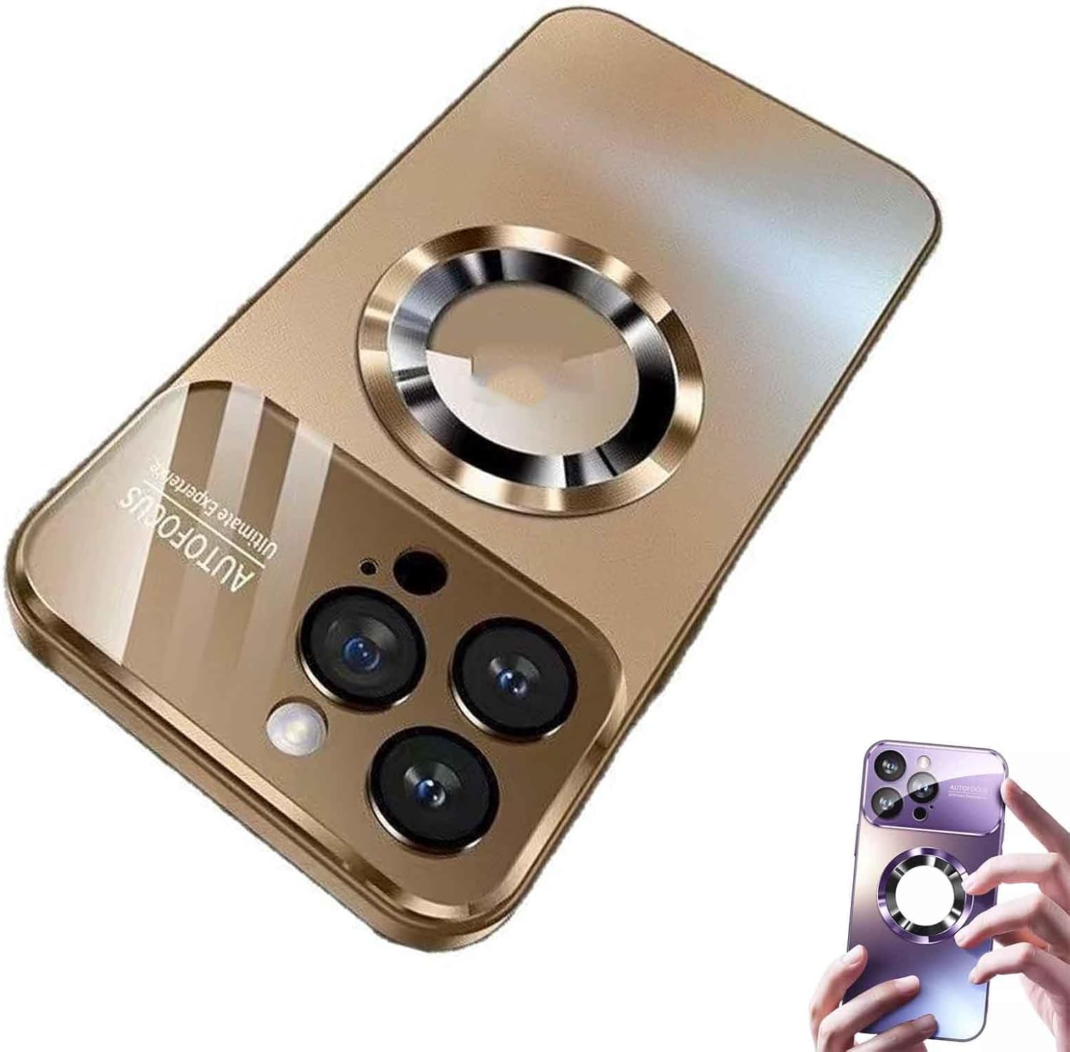 Curranet Lens Protection Hard Case for iPhone, Anti-Fingerprint Matte ...