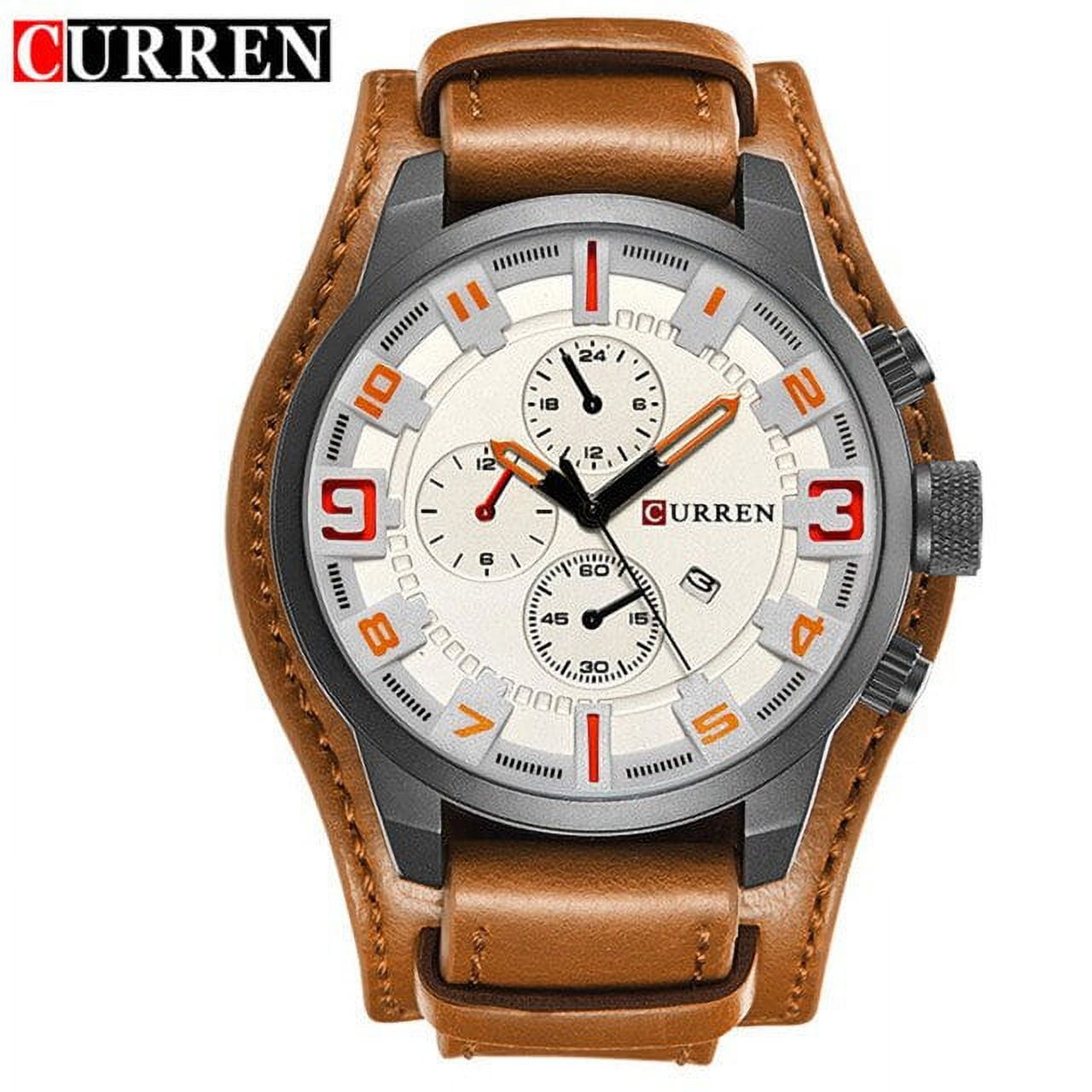 Curren 8225 Army Military Quartz Mens Watches Top Brand Luxury Leather ...