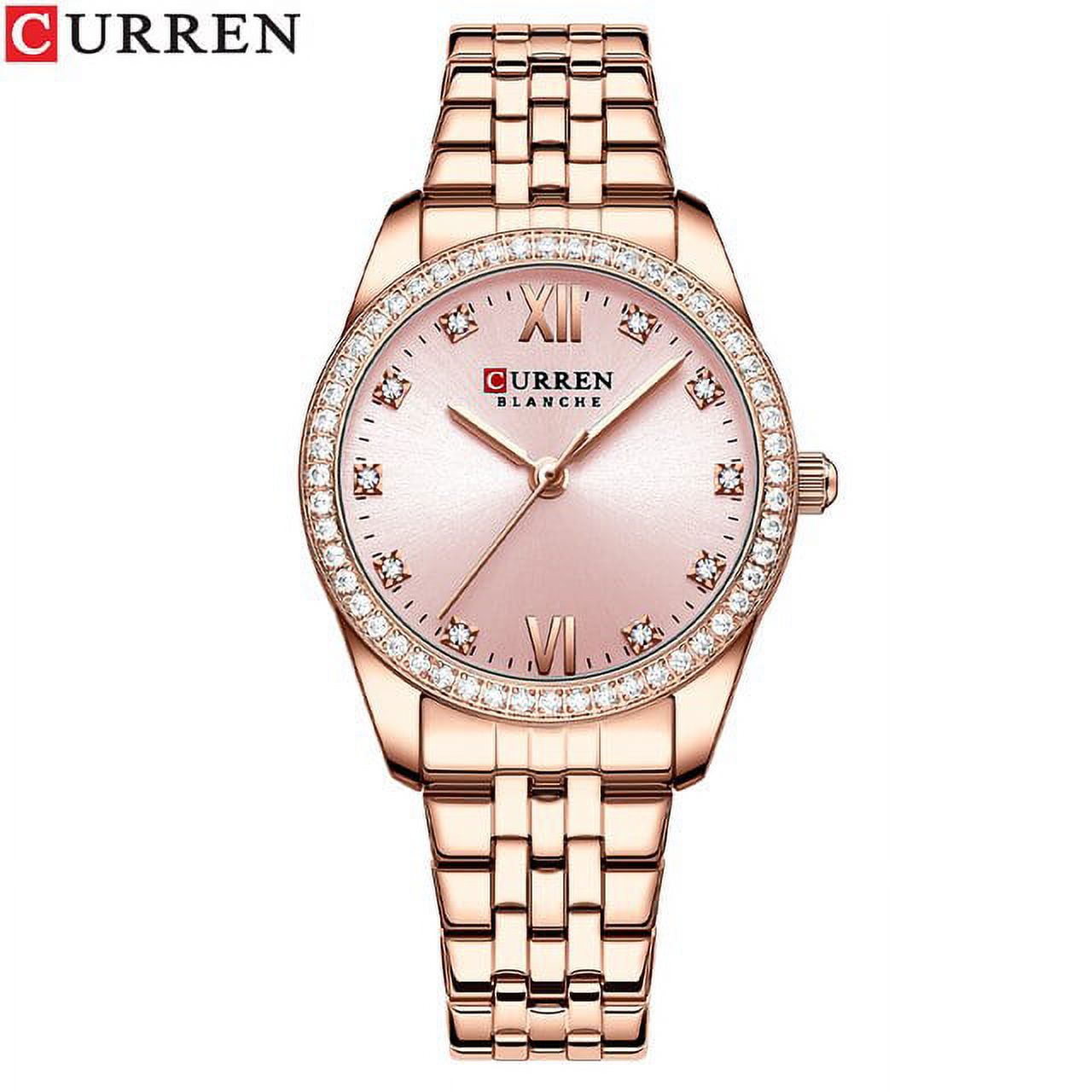 Curren Classic Simple Stainless Steel Quartz Watches For Women Rose ...