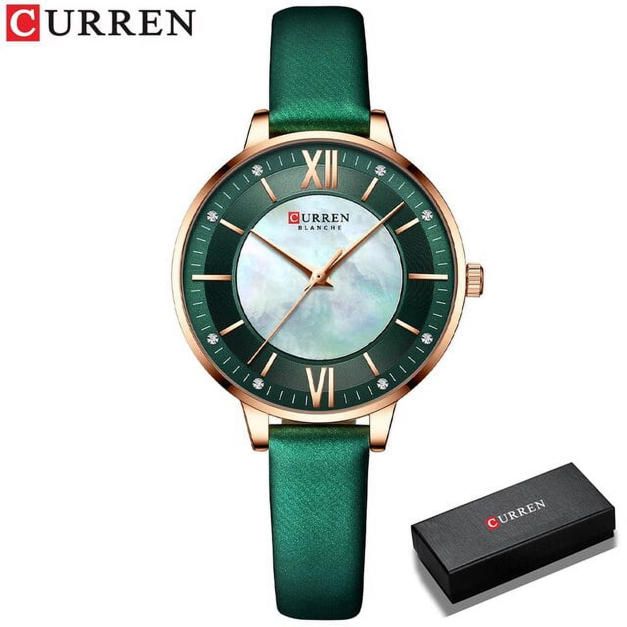 Curren Ladies Watches Green Quartz Wrist Women Luxury Branded Clock ...