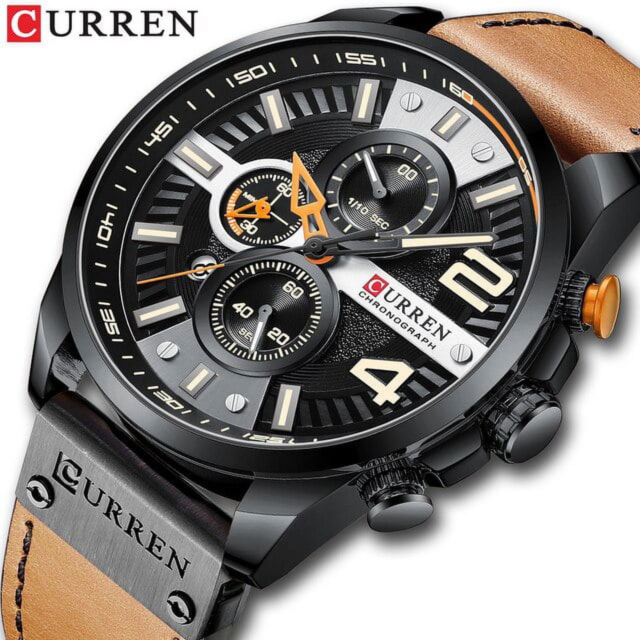 Curren Man Luxury Big Brand Leather Quartz Wristwatches With ...