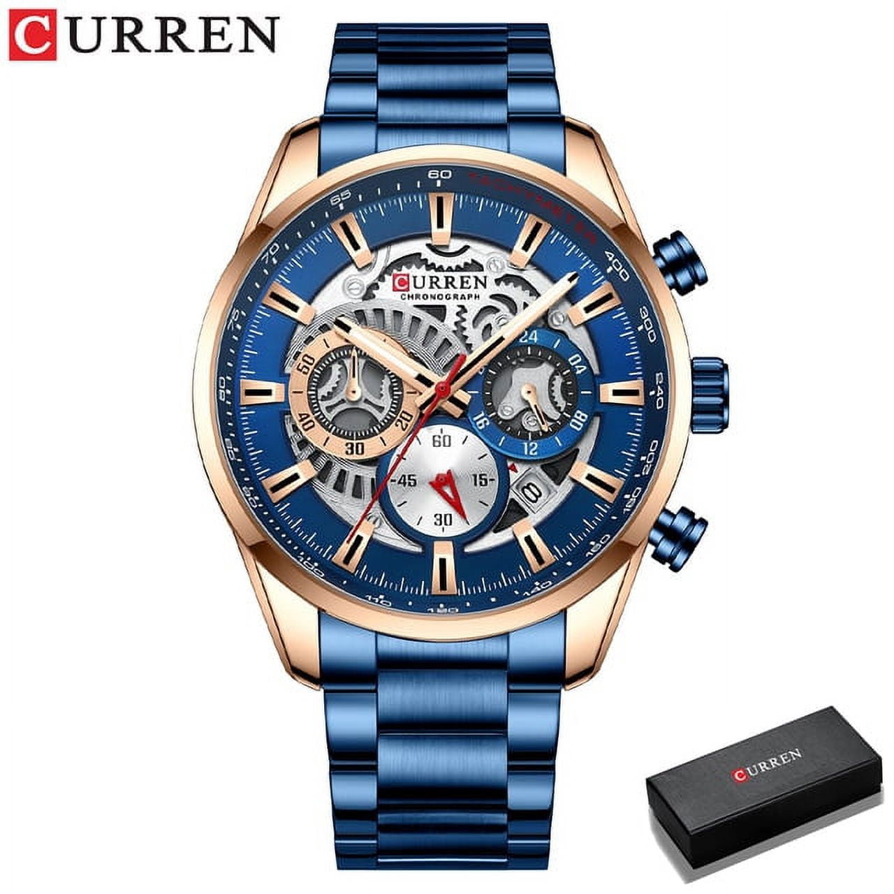 Curren Mens Luxury Casual Quartz Wristwatches With Luminous Hands Sport ...