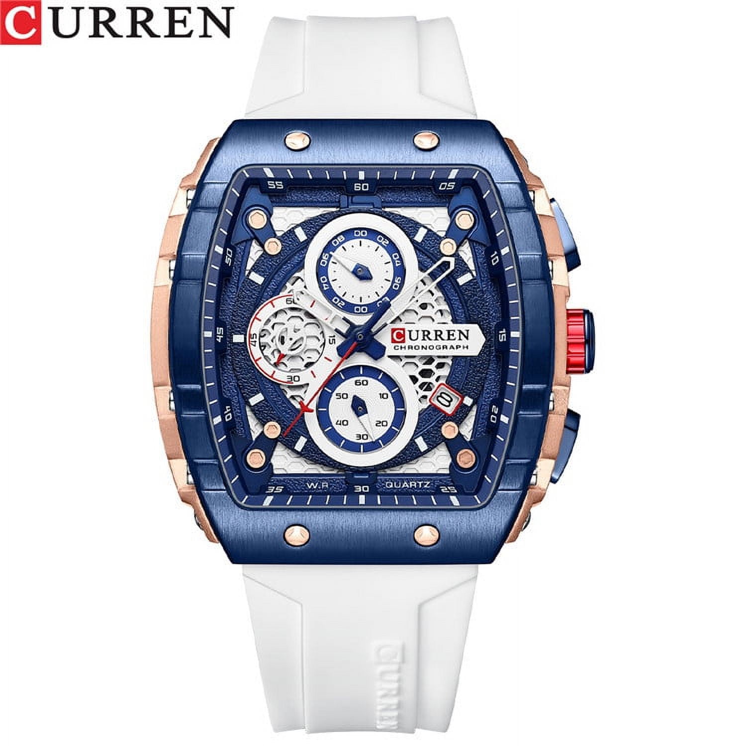 Curren New 8442 Six-Pin Chronograph Men's Watch Fashion Multi-Function ...