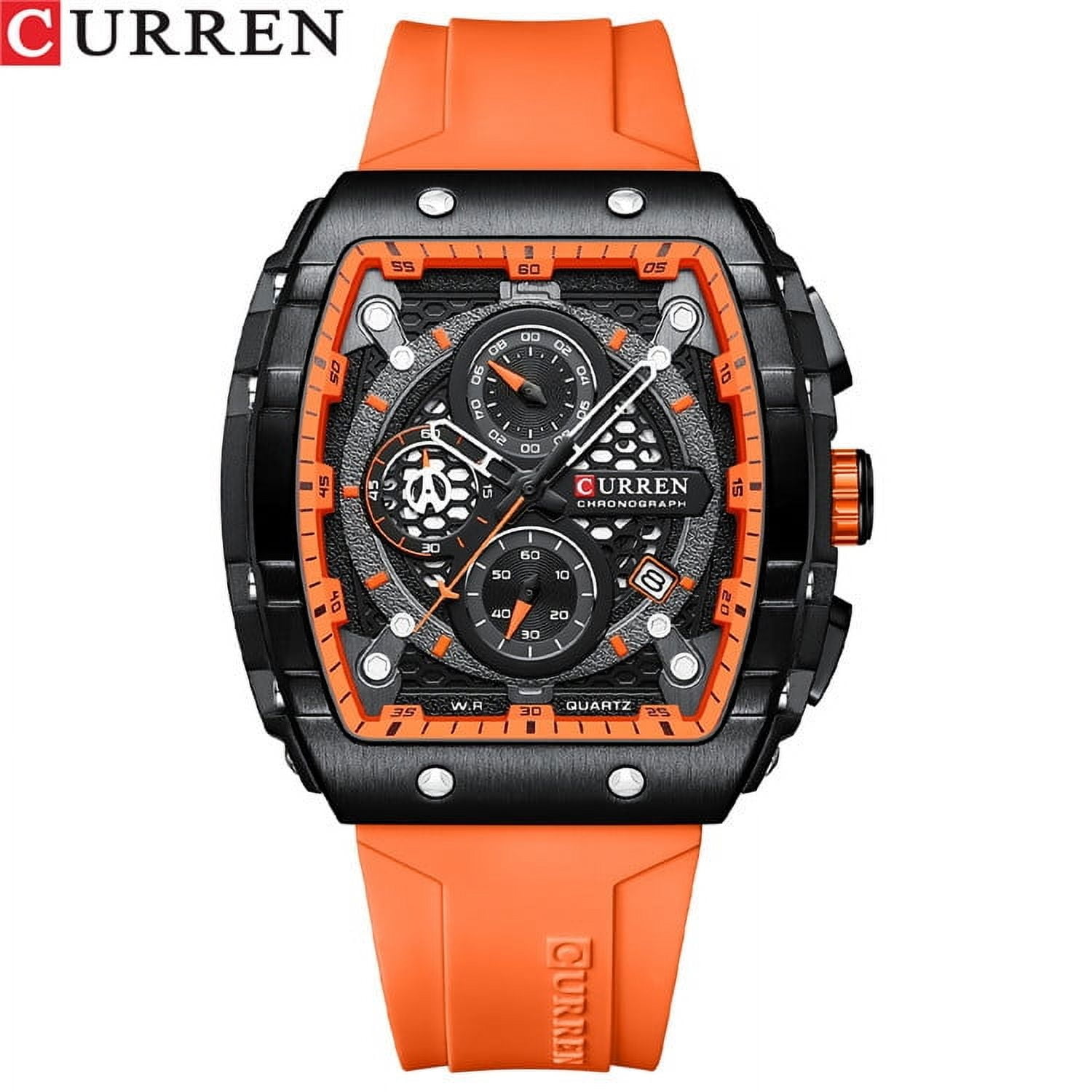Curren New 8442 Six-Pin Chronograph Men's Watch Fashion Multi-Function ...