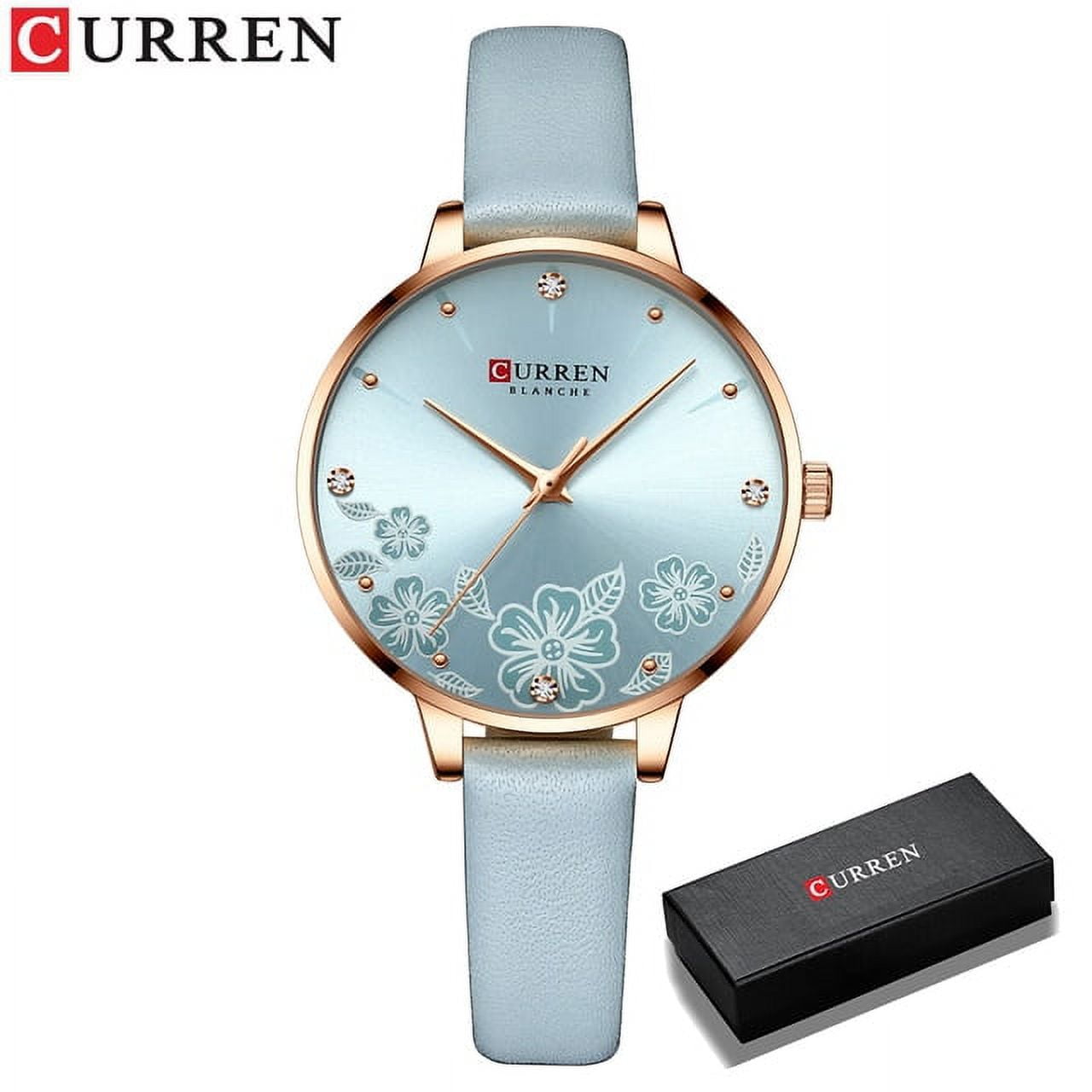Curren Watches Women Brand Leather Quartz Wristwatches Luxury Design ...