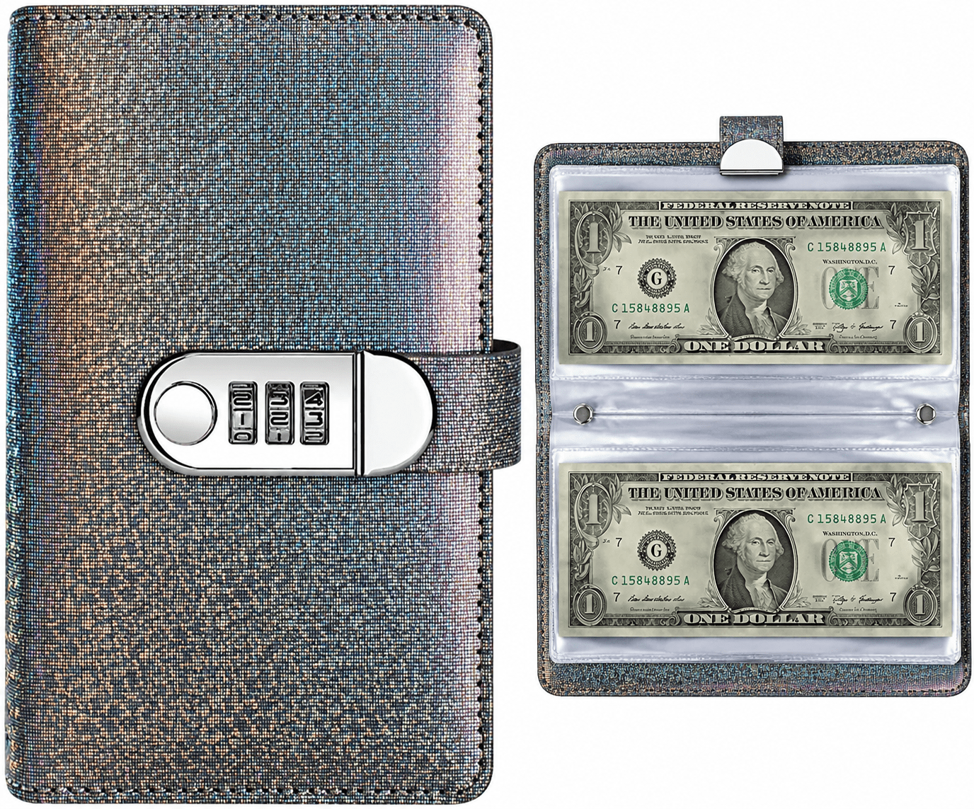 Currency Collection Book, Banknote Storage Album with Password Lock ...