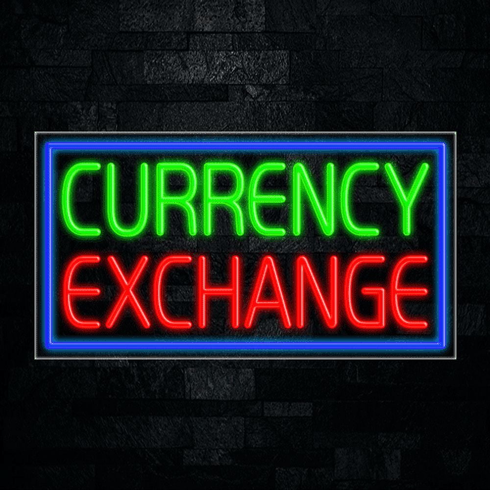 Currency Exchange-LED Neon Sign 33"L x 18"H #31283 - Walmart.com