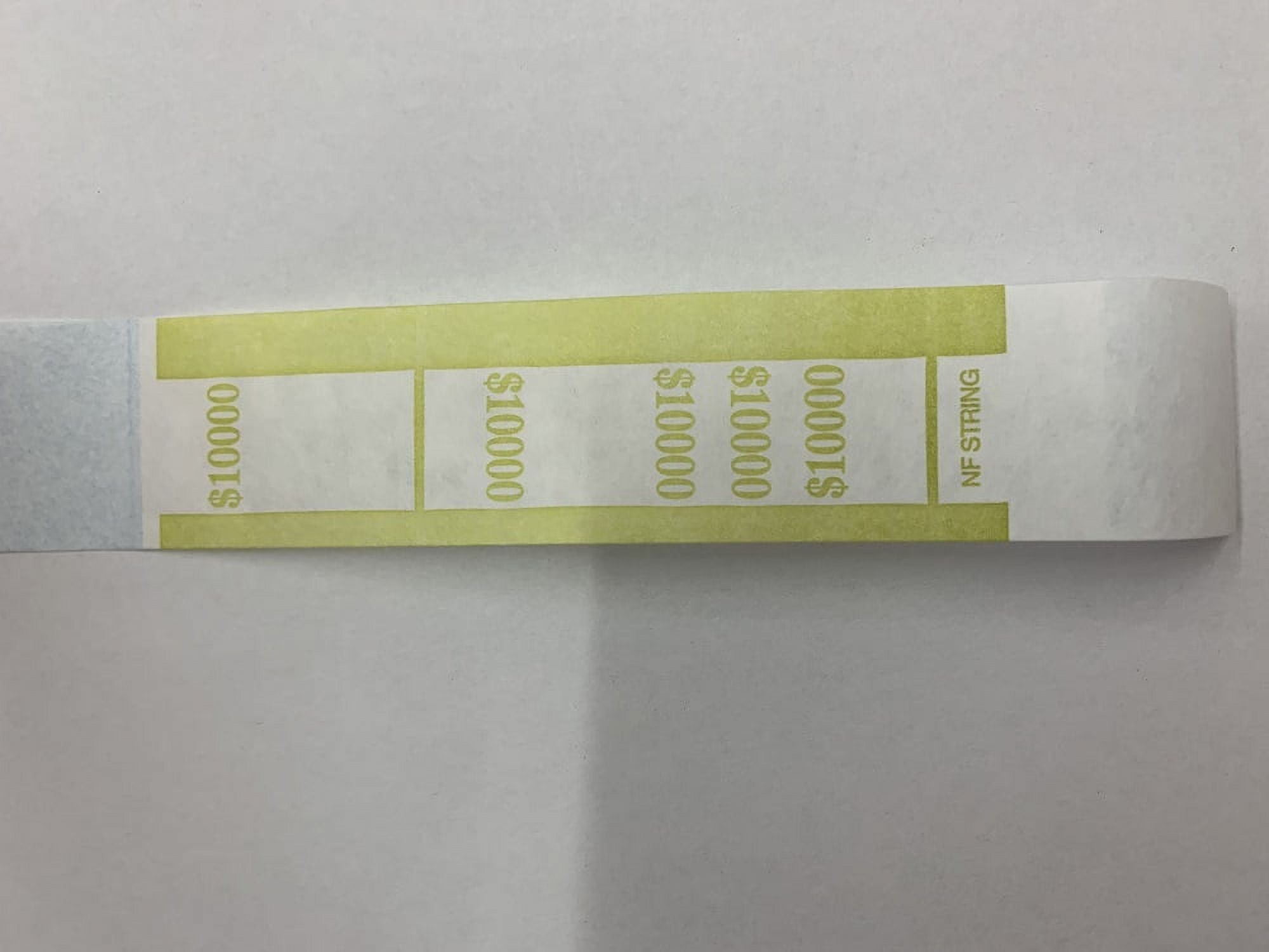 Currency Straps - Self Sealing Money Bands, $10,000-Mustard, 500 pack ...