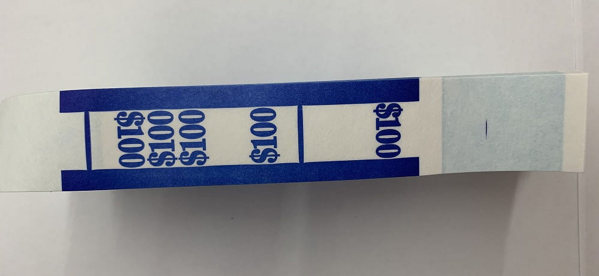 Currency Straps - Self Sealing Money Bands, $100-Blue, 100 pack, by NF ...