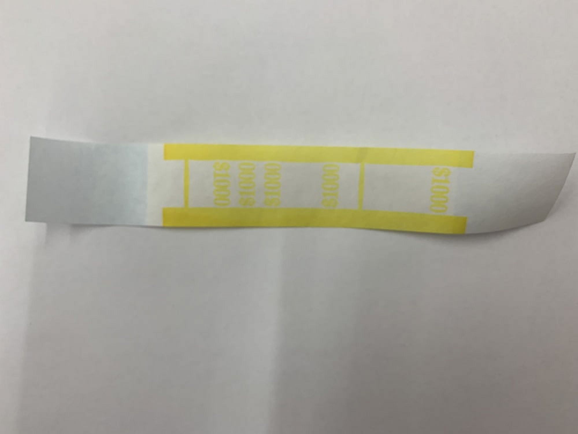 Currency Straps - Self Sealing Money Bands, $1000-Yellow, 100 pack, by ...