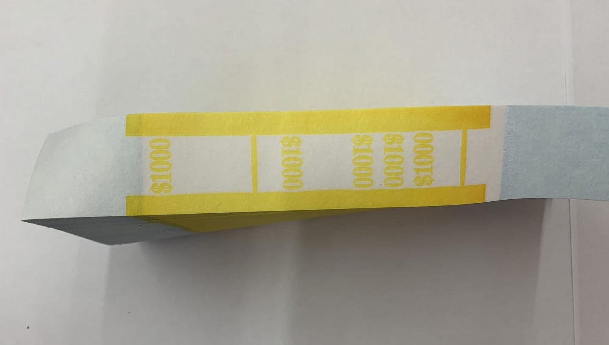 Currency Straps - Self Sealing Money Bands, $1000-Yellow, 500 pack, by ...