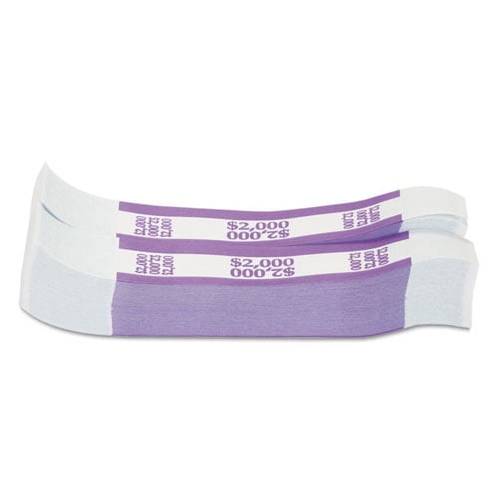 Currency Straps, Violet, $2,000 In $20 Bills, 1000 Bands/pack | Bundle ...