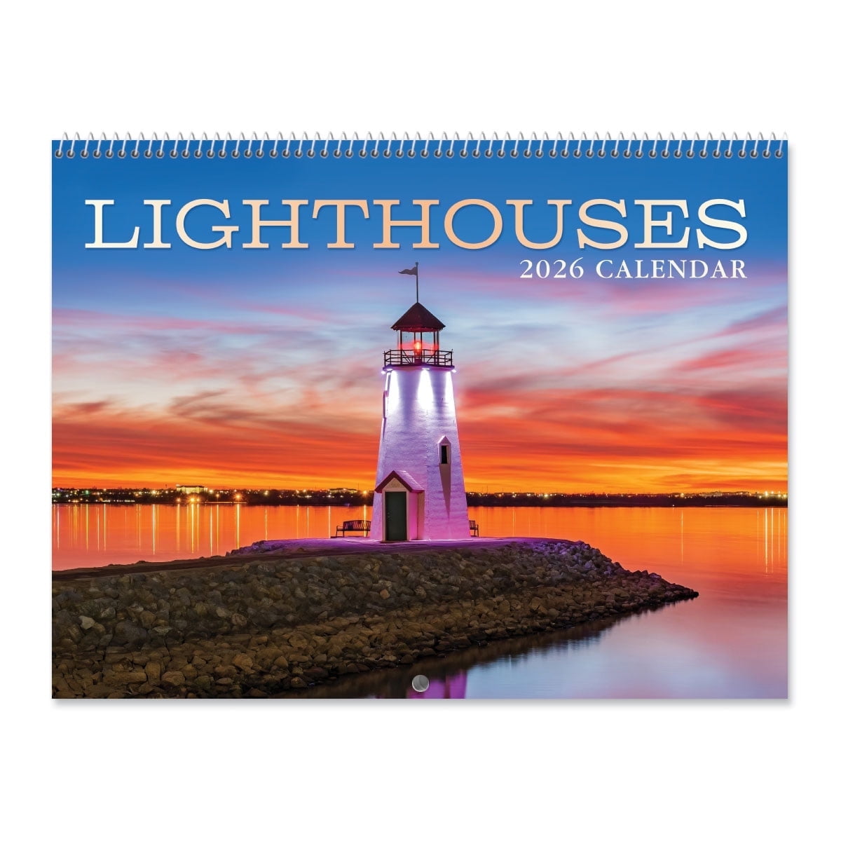 Current 2026 Lighthouses 12 x 9-inch Wall Calendar, Large Bookstore ...