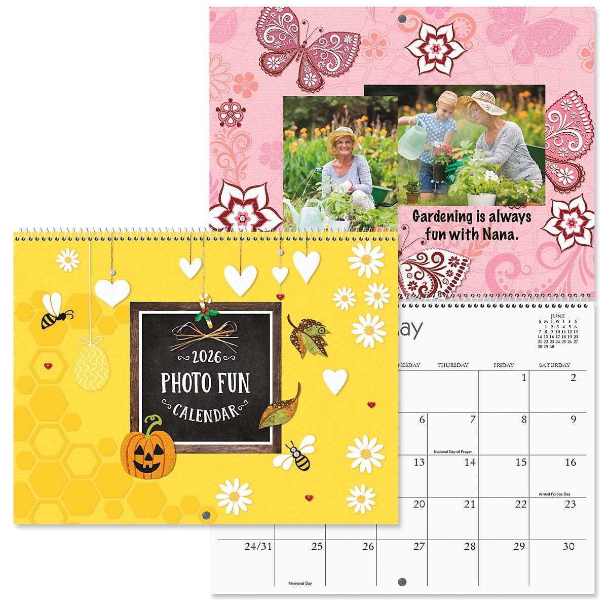Current 2026 Photo Fun Scrapbook 12 x 9-inch Wall Calendar, Large ...