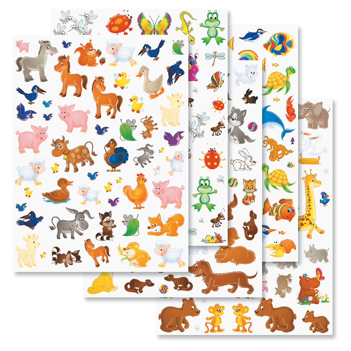 Current Animal Stickers Value Pack - 5 sheets, Kids Birthday Party Gift ...