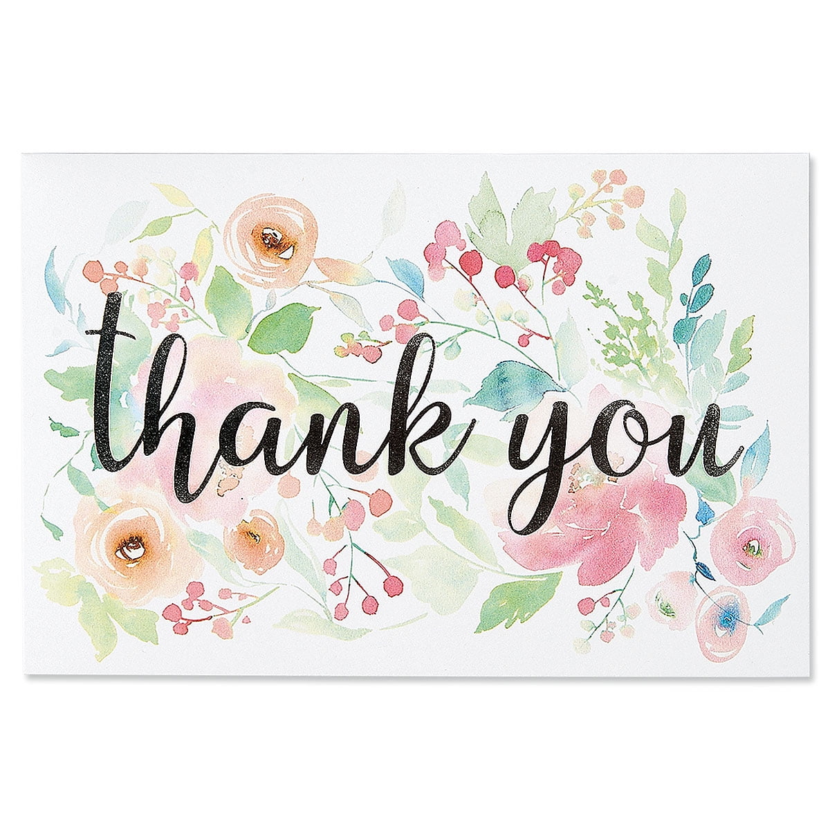 Current Best Florals Deluxe Thank You Note Cards - Set of 16, 4" by 6 ...