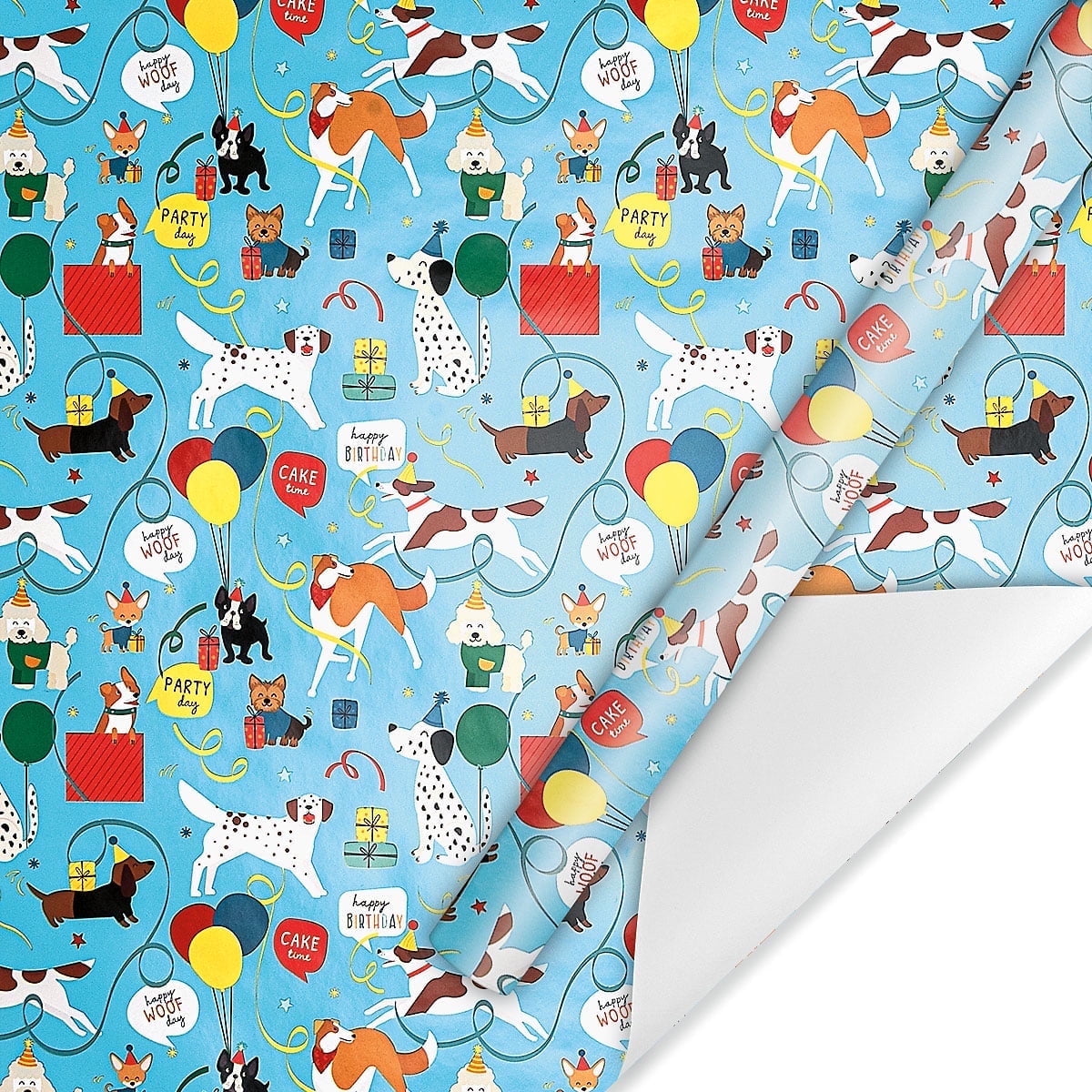 Current Birthday Dogs Jumbo Rolled Wrapping Paper Roll - Premium Semi ...