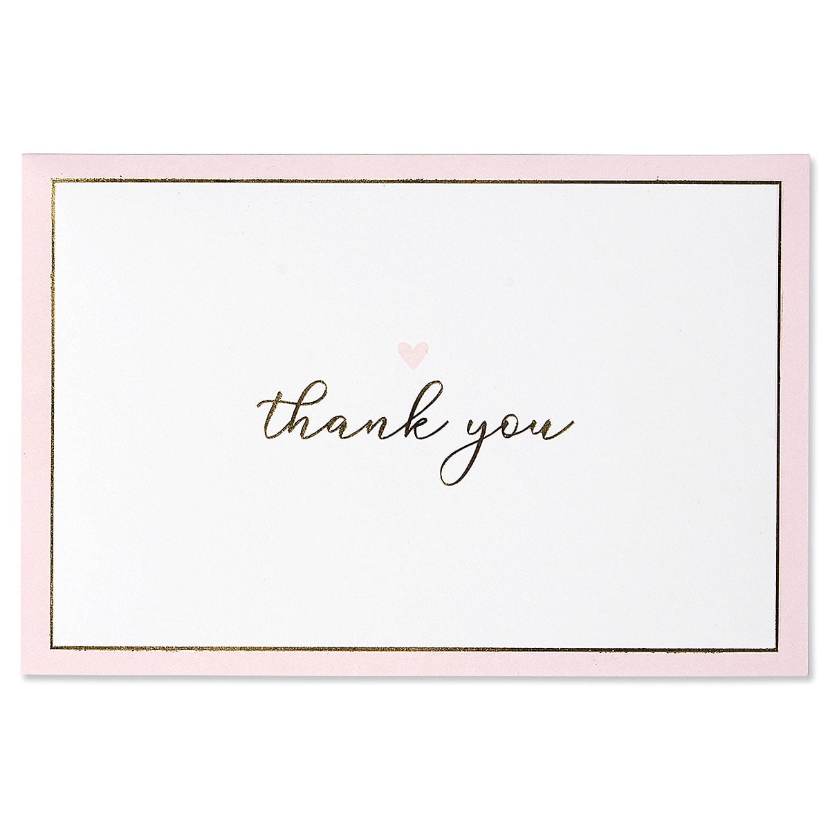 Current Blushing Heart Deluxe Thank You Note Cards - Set of 16, 4" by 6 ...