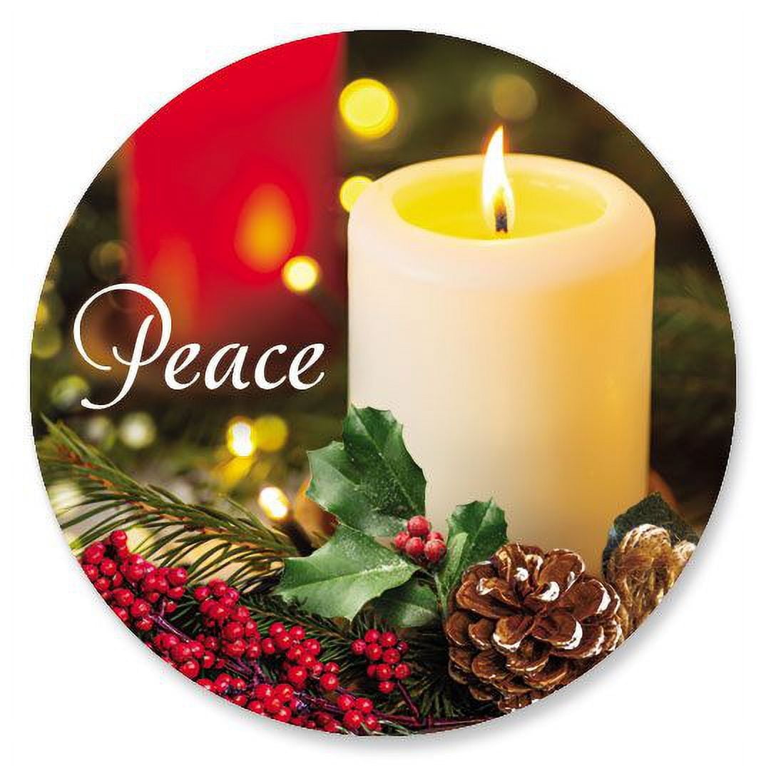 Current Candlelight Christmas Seals - Set of 72 Holiday Envelope ...