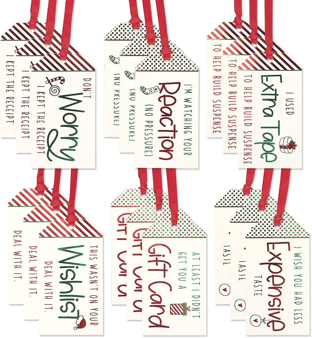 Current Cheeky Greetings Gift Tags - Set of 12, 6 Designs, Ties ...