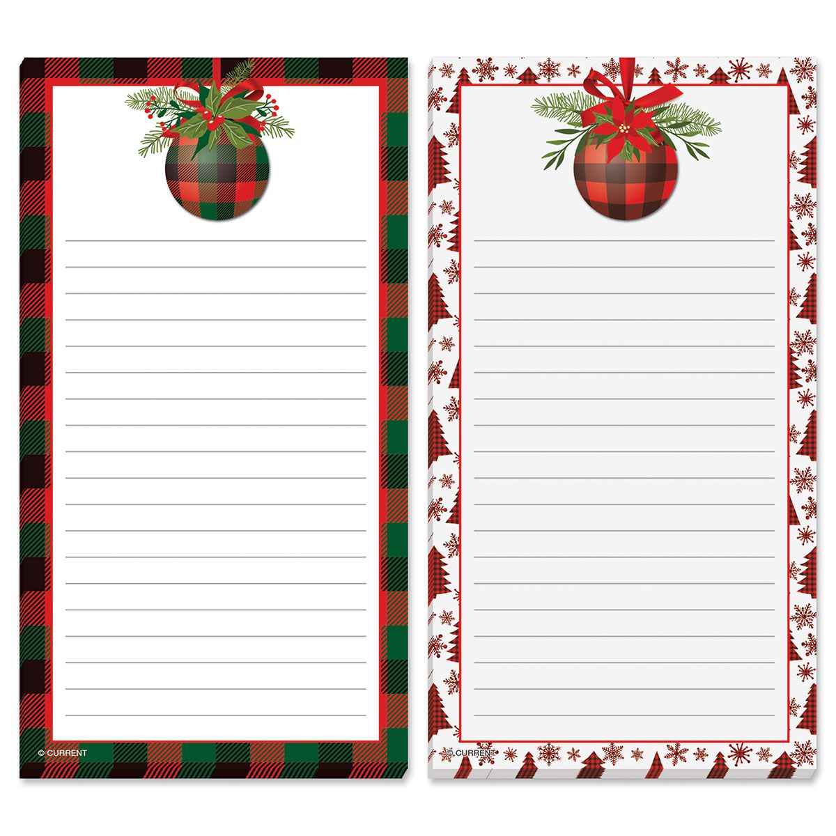 Current Christmas Patterns Memo Pads – Set of 2 Memo Pads, 60-Sheet ...