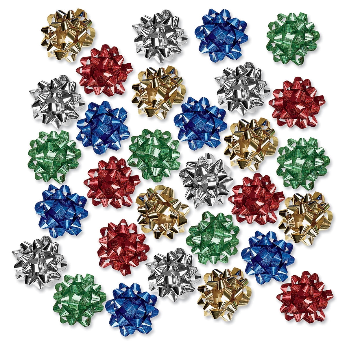 Current Christmas Star Bows Value Pack - Set of 36, Multicolored ...
