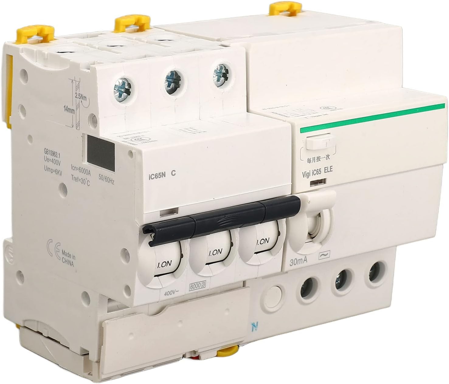 Current Circuit Breaker, Safe AC 400V PA66 Shell Leakage Protection Air ...