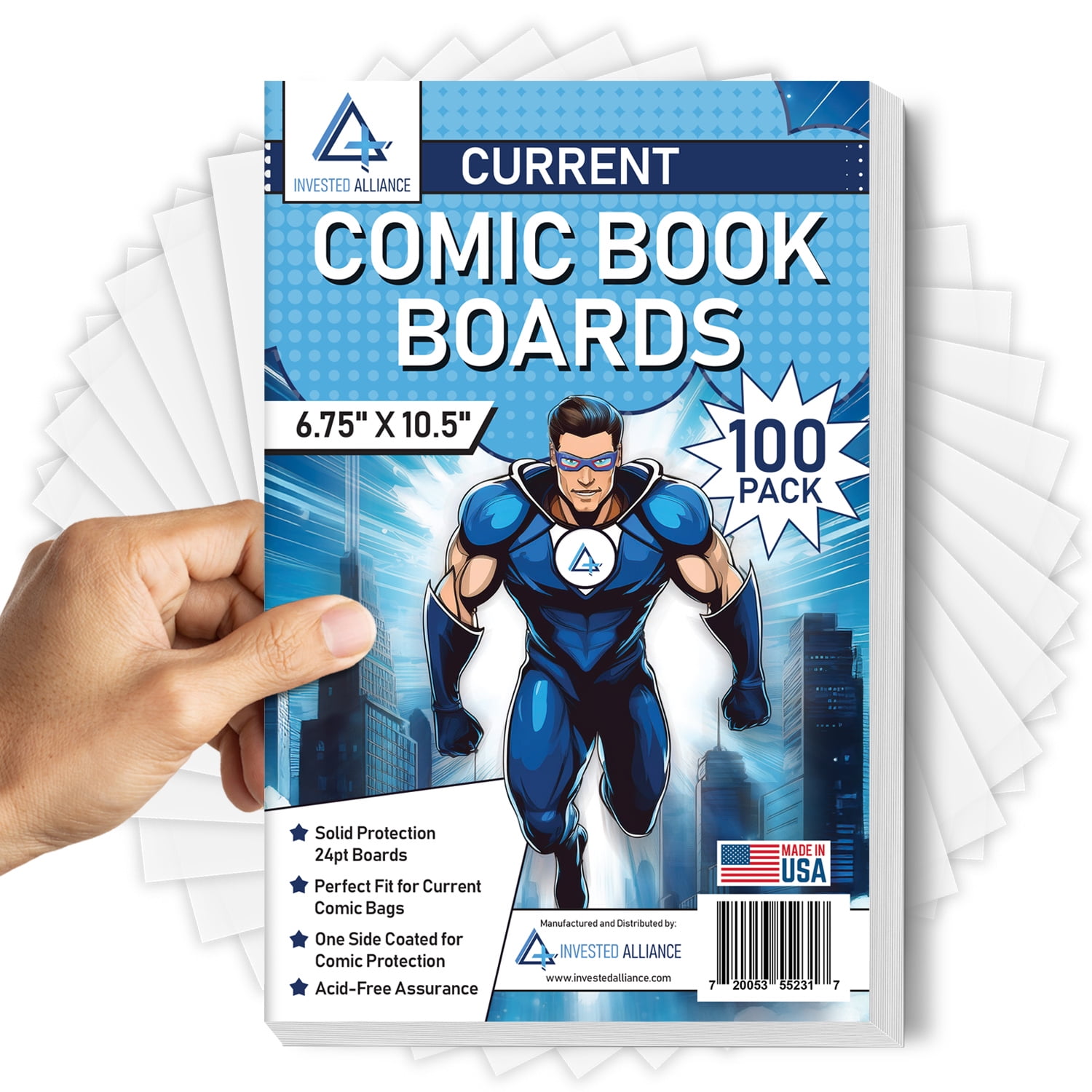 Current Comic Book Backing Boards 24PT - 100CT (6.75" x 10.5"), Comic ...