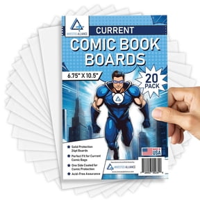 BCW Silver Comic Book Backing Boards, 100 Pack for Art and Bag Storage ...