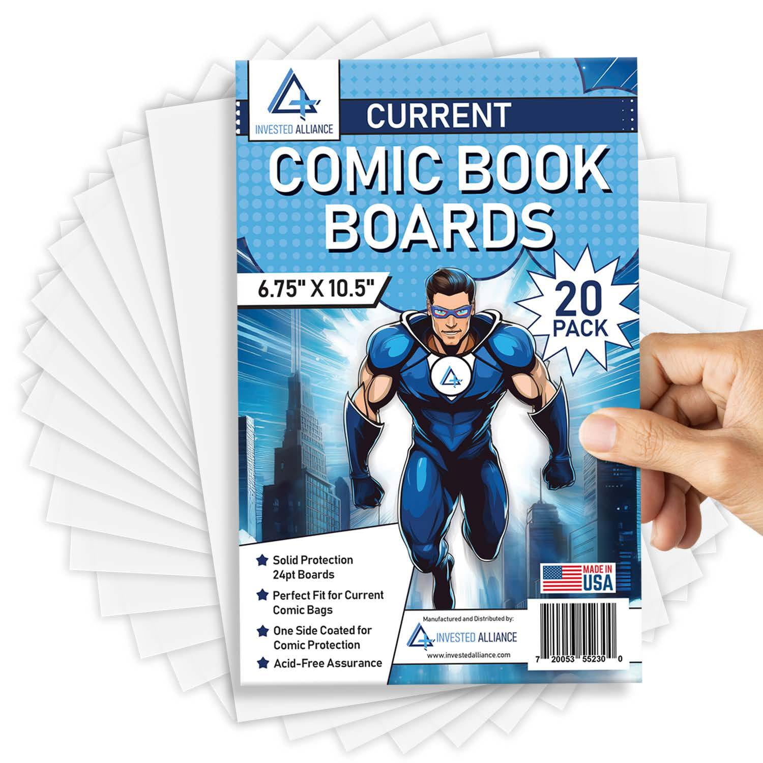 Current Comic Book Backing Boards 24PT - 20CT (6.75" x 10.5"), Comic ...
