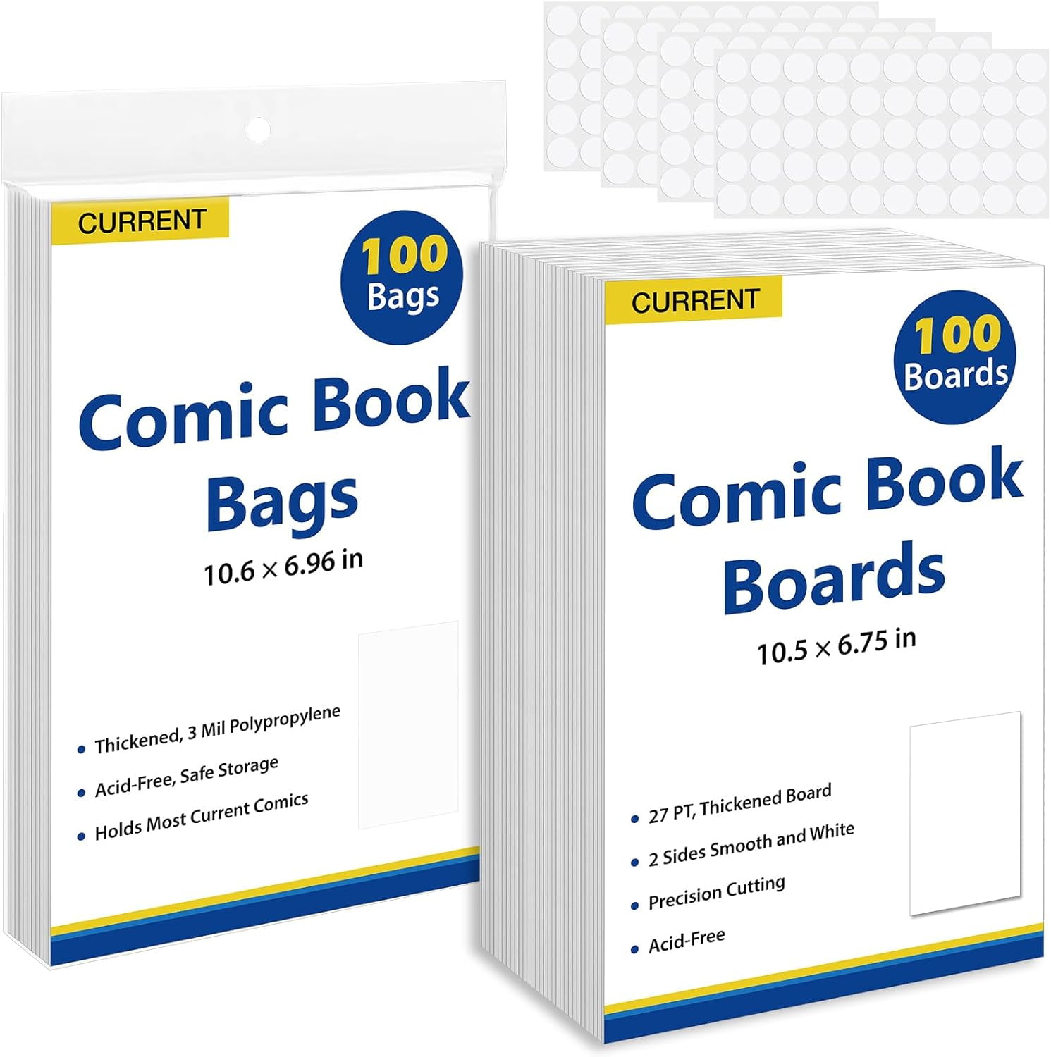 Current Comic Book Bags and Boards 100 Comic Book Sleeves and 100 Comic ...