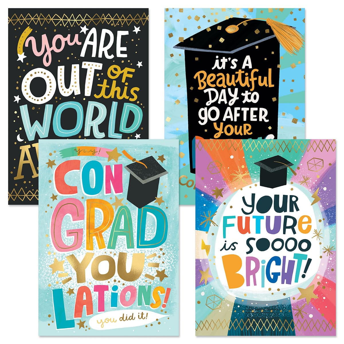 Current Congratulations Graduation Cards - Set of 8 (4 Designs), 5 x 7 ...