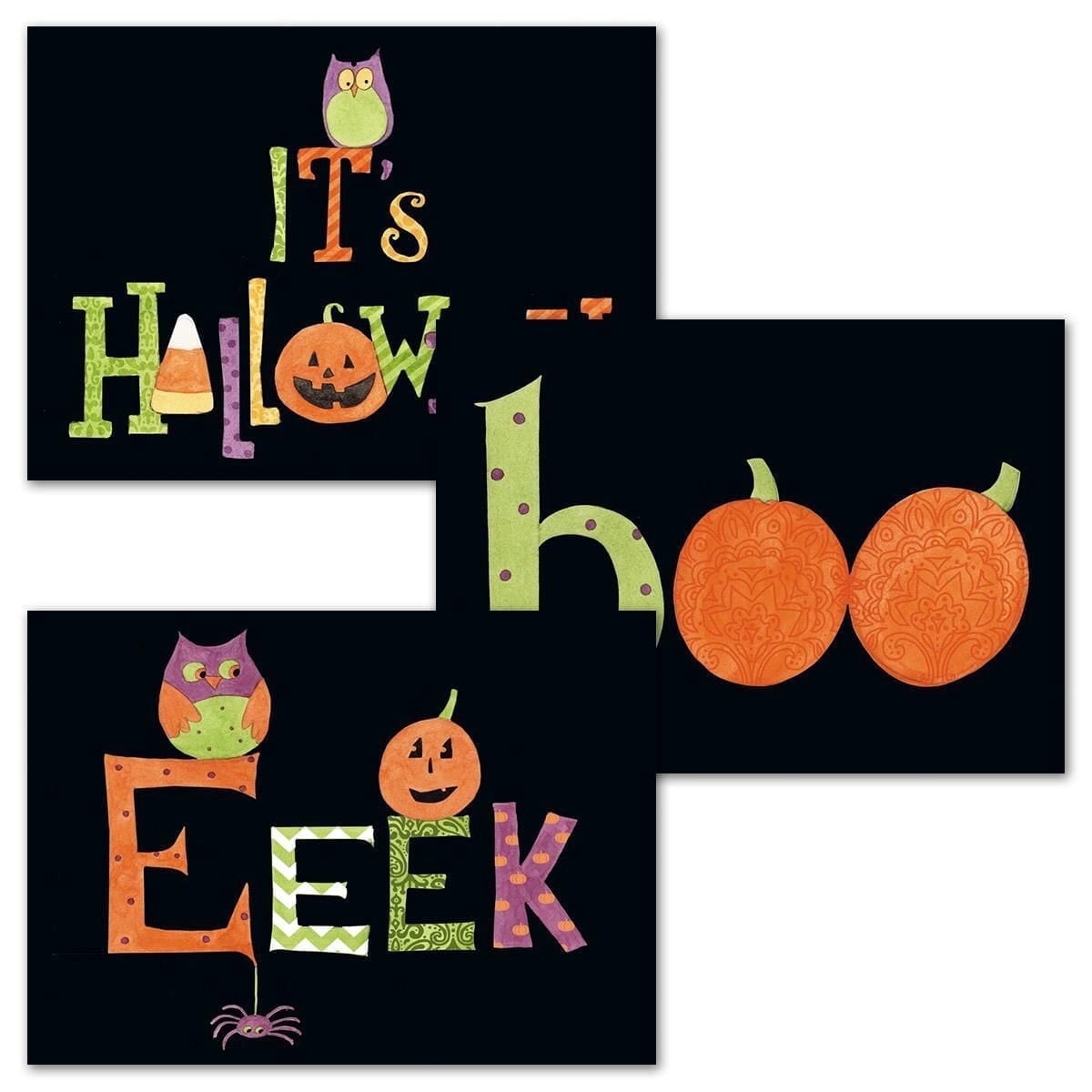 Current Damask Halloween Greeting Card Set - 6 Large 5 x 7" Cards, 3 ...