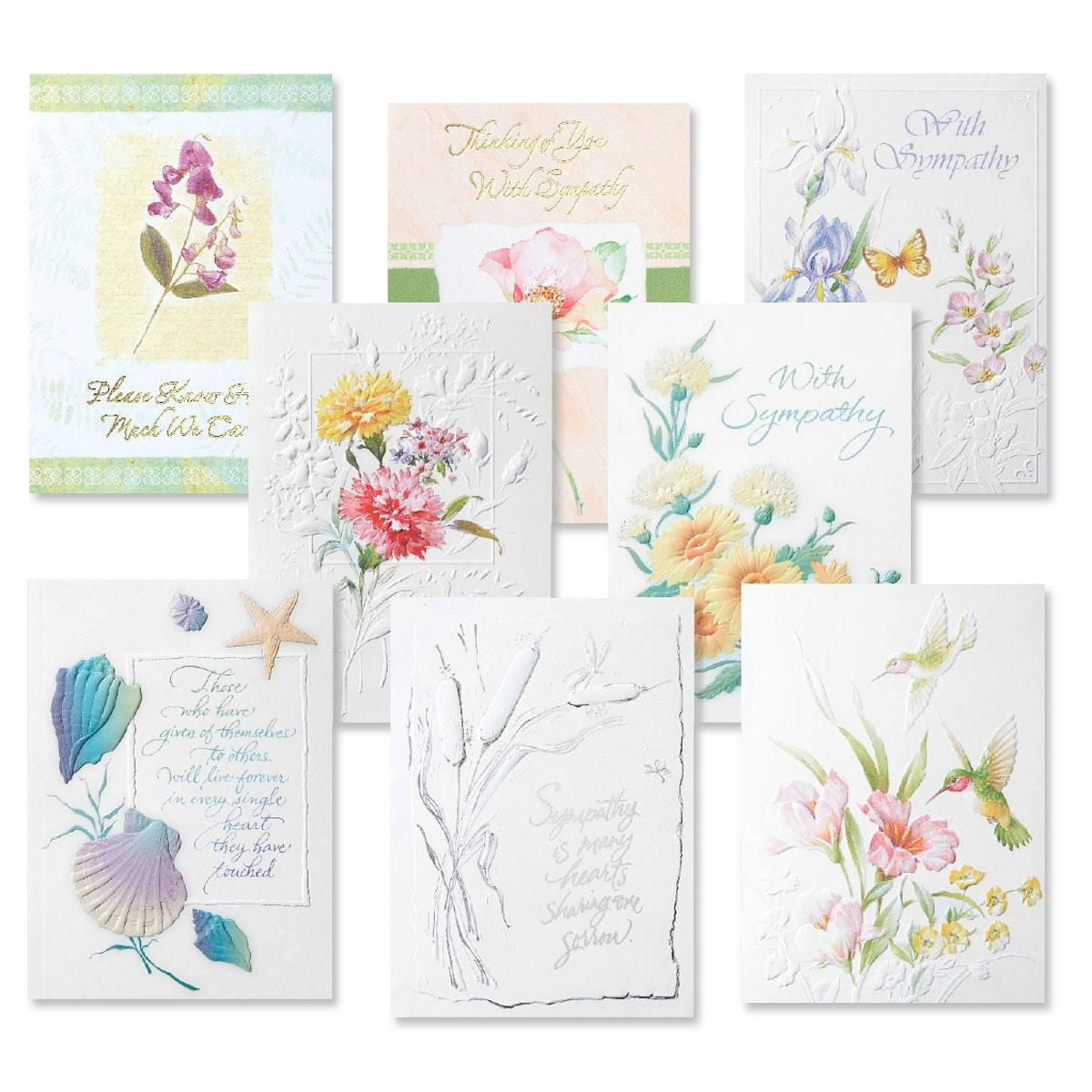 Current Deluxe Assorted Pack of Sympathy Greeting Cards with Envelopes ...
